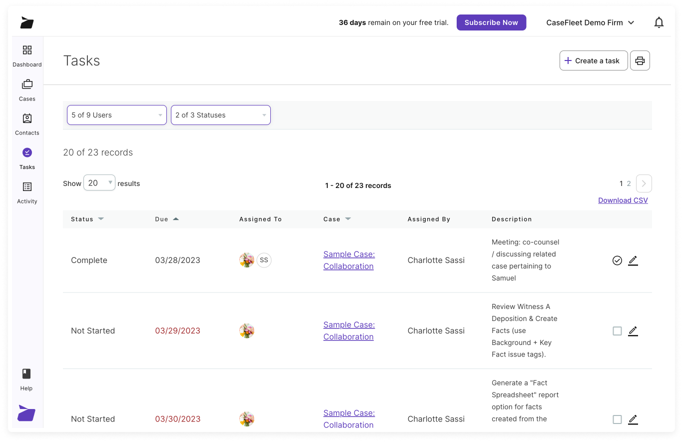 Litigation Management Software for Lawyers | CaseFleet